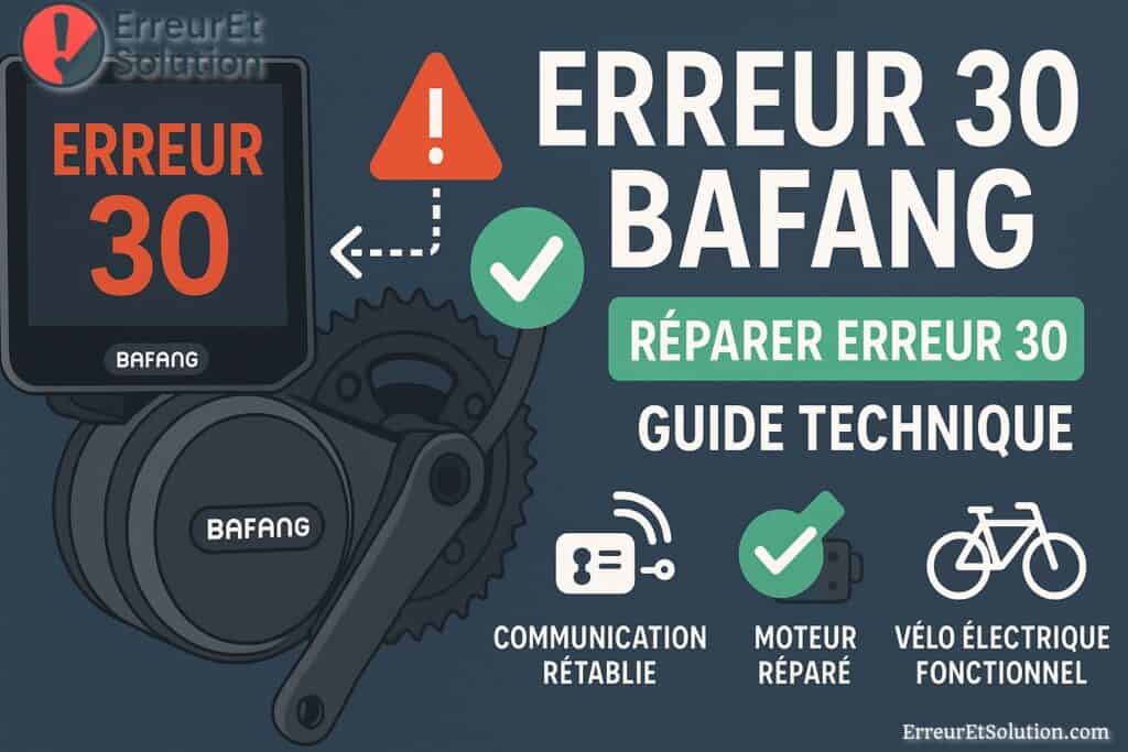 Erreur 30 Bafang : Causes, Solutions (Guide 2025) - Erreur et Solution