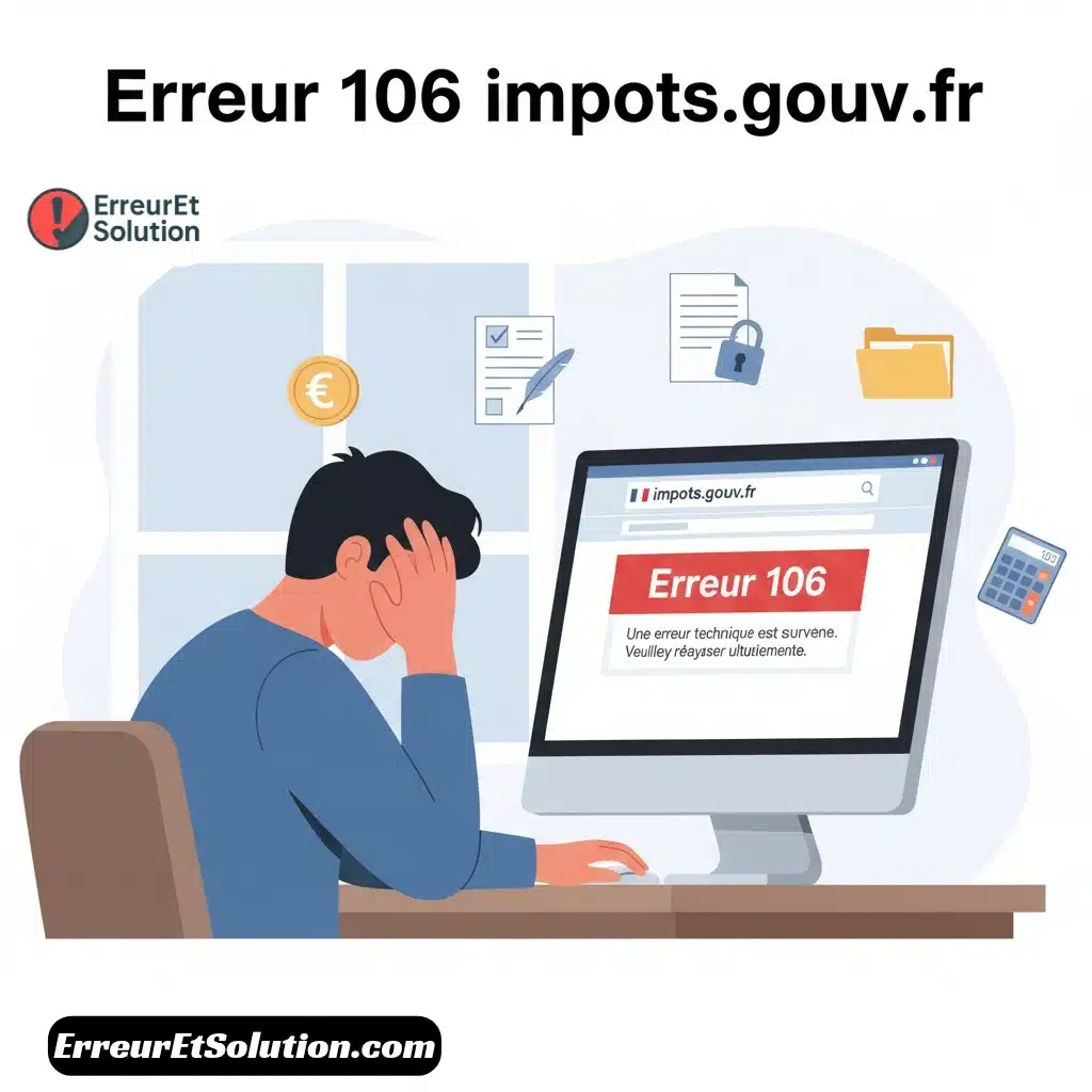 Erreur 106 Impots : Guide de Résolution pour impots.gouv.fr - Erreur et ...