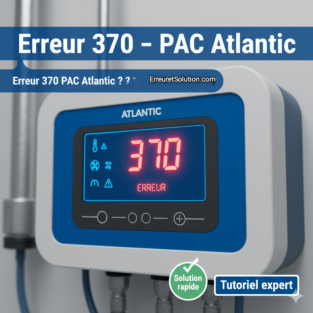 Erreur 370 PAC Atlantic que faire - Erreur et Solution