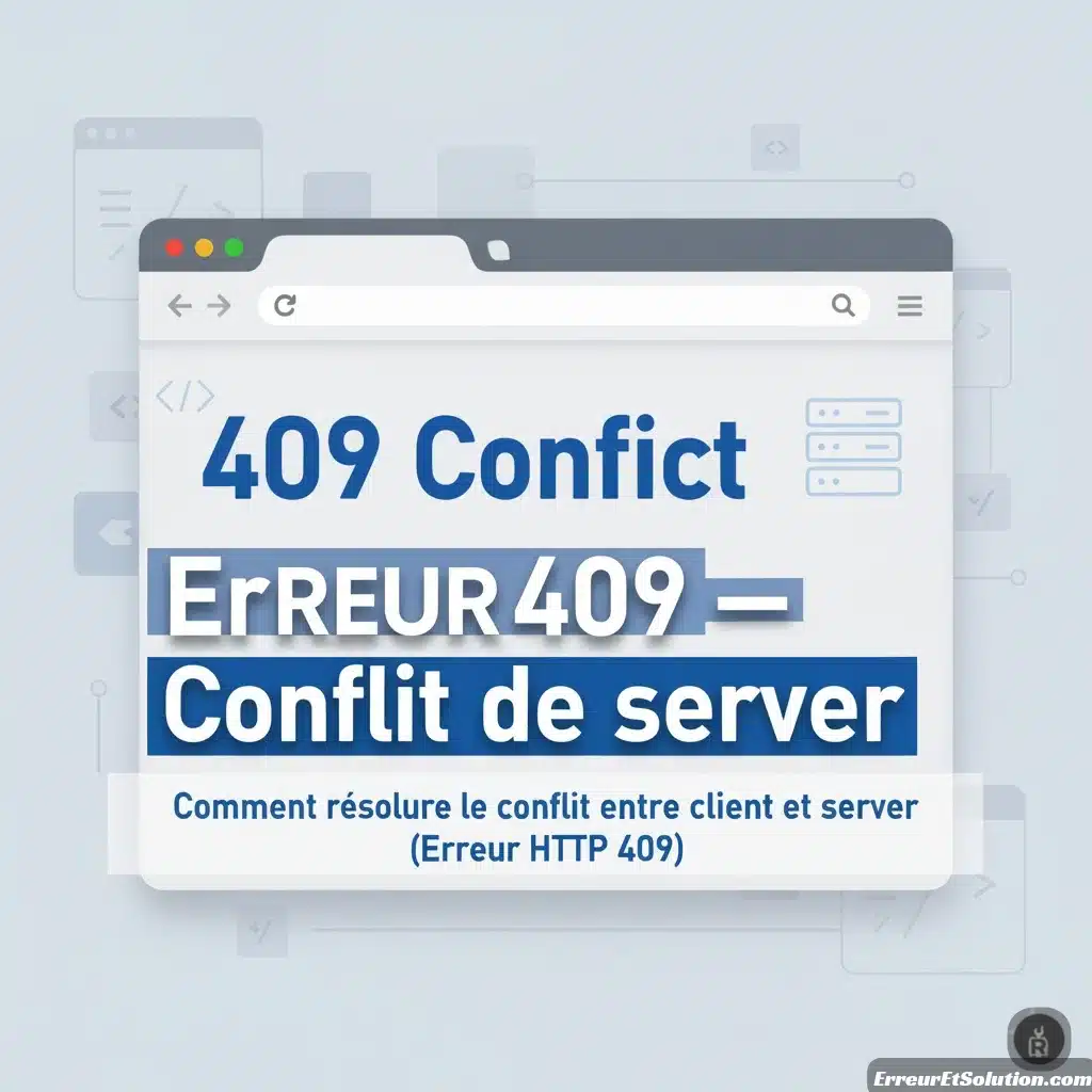 Erreur 409 la page que vous avez demandée est en conflit avec l'état ...