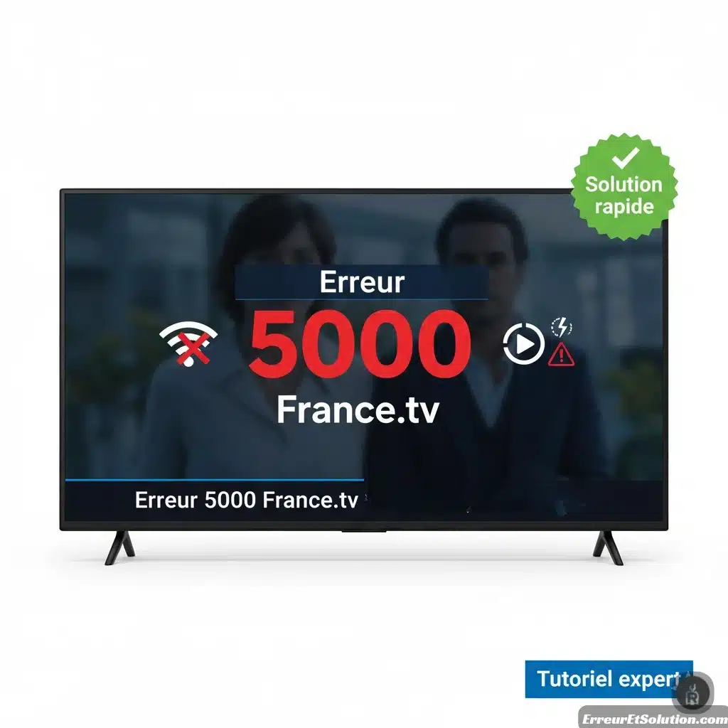 Erreur 5000 France TV : que faire - Erreur et Solution